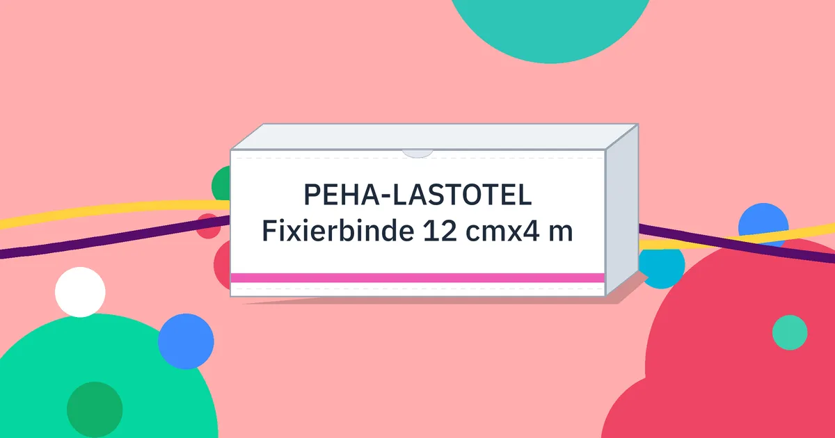 Symbolbild: Packung mit der Aufschrift PEHA-LASTOTEL Fixierbinde 12 cmx4 m (PZN 20168486) – Verfügbarkeit und Bezug in Apotheken in Frankfurt am Main