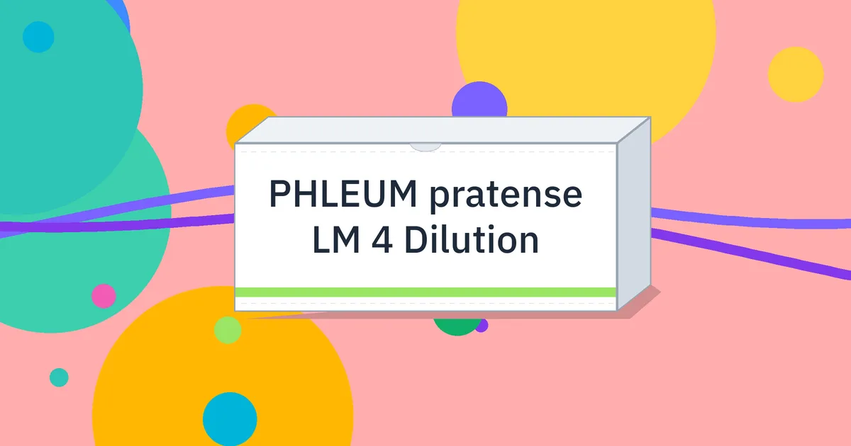 Symbolbild: Packung mit der Aufschrift PHLEUM pratense LM 4 Dilution (PZN 13638709) – Verfügbarkeit und Bezug in Apotheken in Frankfurt am Main