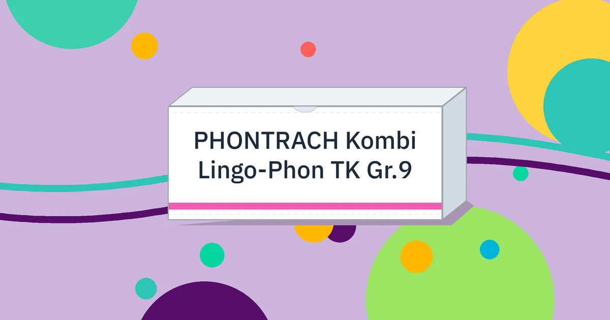 Symbolbild: Packung mit der Aufschrift PHONTRACH Kombi Lingo-Phon TK Gr.9 (PZN 19532047) – Verfügbarkeit und Bezug in Apotheken in Frankfurt am Main