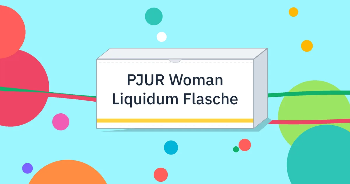 Symbolbild: Packung mit der Aufschrift PJUR Woman Liquidum Flasche (PZN 04143512) – Verfügbarkeit und Bezug in Apotheken in Frankfurt am Main