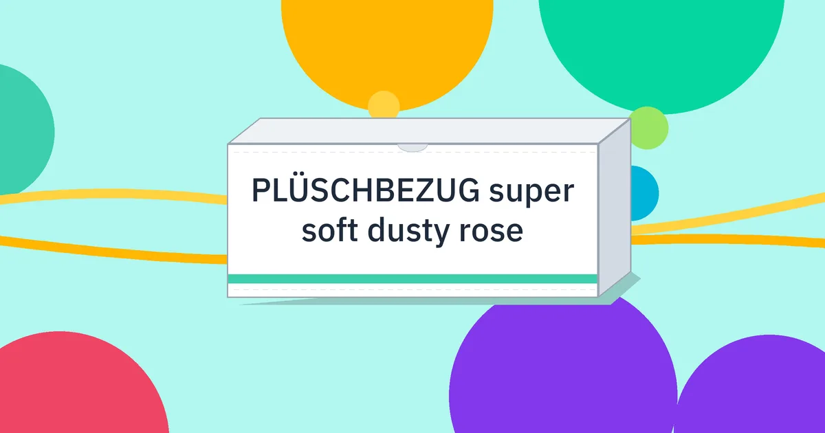 Symbolbild: Packung mit der Aufschrift PLÜSCHBEZUG super soft dusty rose (PZN 19995296) – Verfügbarkeit und Bezug in Apotheken in Frankfurt am Main