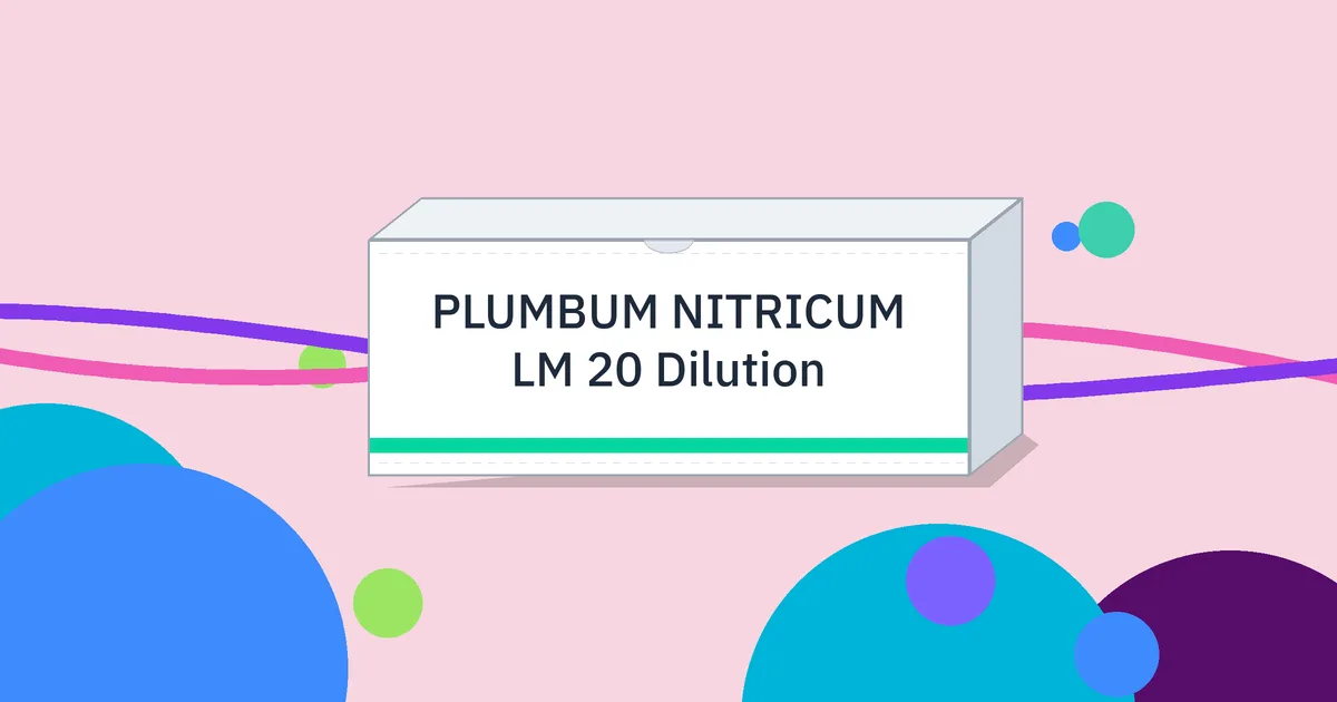 Symbolbild: Packung mit der Aufschrift PLUMBUM NITRICUM LM 20 Dilution (PZN 13042112) – Verfügbarkeit und Bezug in Apotheken in Frankfurt am Main