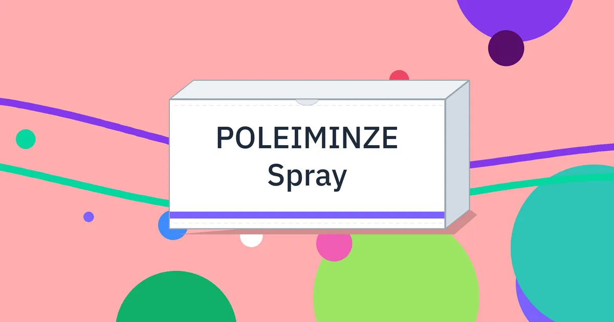 Symbolbild: Packung mit der Aufschrift POLEIMINZE Spray (PZN 19142010) – Verfügbarkeit und Bezug in Apotheken in Frankfurt am Main