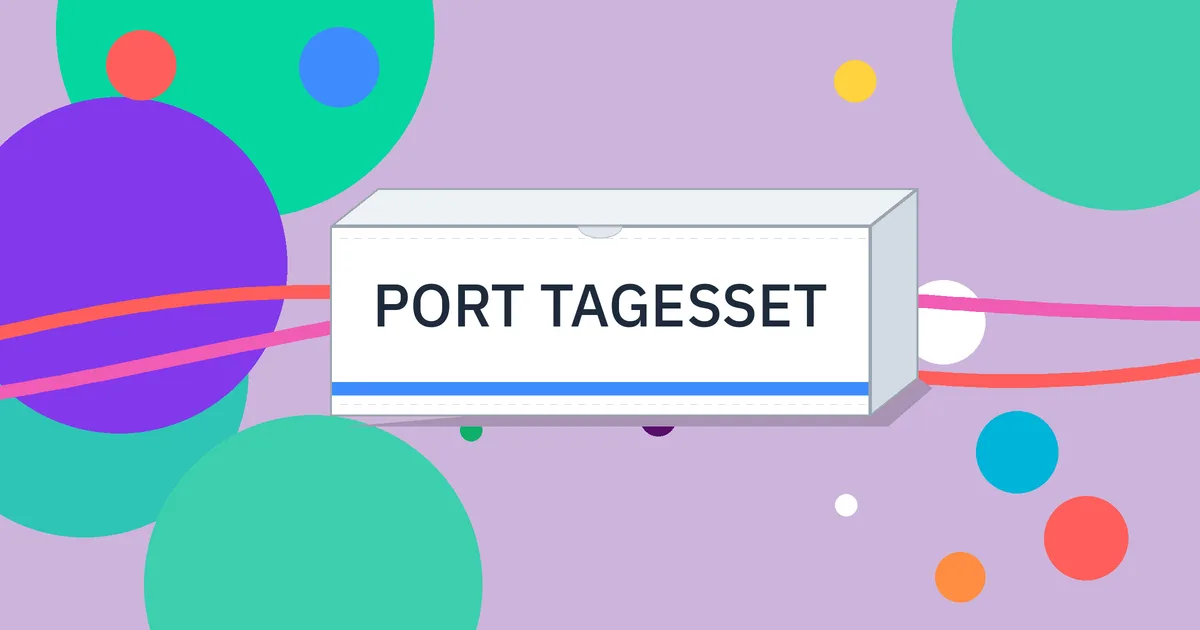 Symbolbild: Packung mit der Aufschrift PORT TAGESSET (PZN 15999593) – Verfügbarkeit und Bezug in Apotheken in Frankfurt am Main