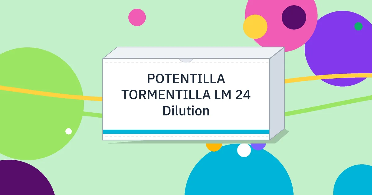 Symbolbild: Packung mit der Aufschrift POTENTILLA TORMENTILLA LM 24 Dilution (PZN 13665787) – Verfügbarkeit und Bezug in Apotheken in Frankfurt am Main