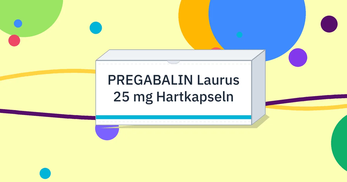 Symbolbild: Packung mit der Aufschrift PREGABALIN Laurus 25 mg Hartkapseln (PZN 16240976) – Verfügbarkeit und Bezug in Apotheken in Frankfurt am Main