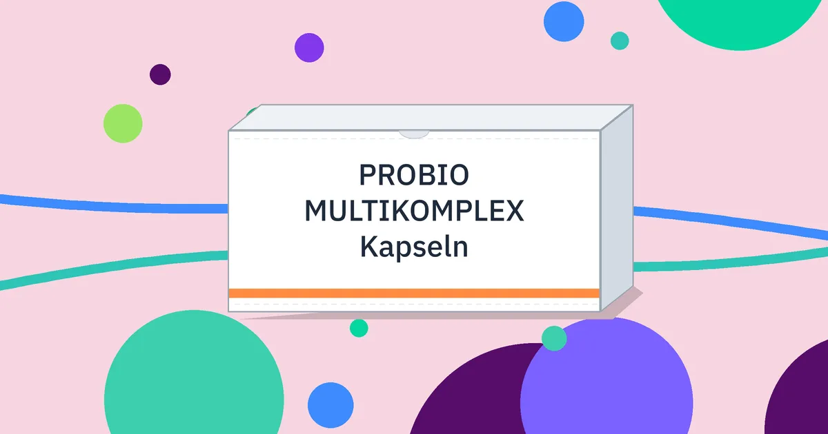 Symbolbild: Packung mit der Aufschrift PROBIO MULTIKOMPLEX Kapseln (PZN 20393467) – Verfügbarkeit und Bezug in Apotheken in Frankfurt am Main