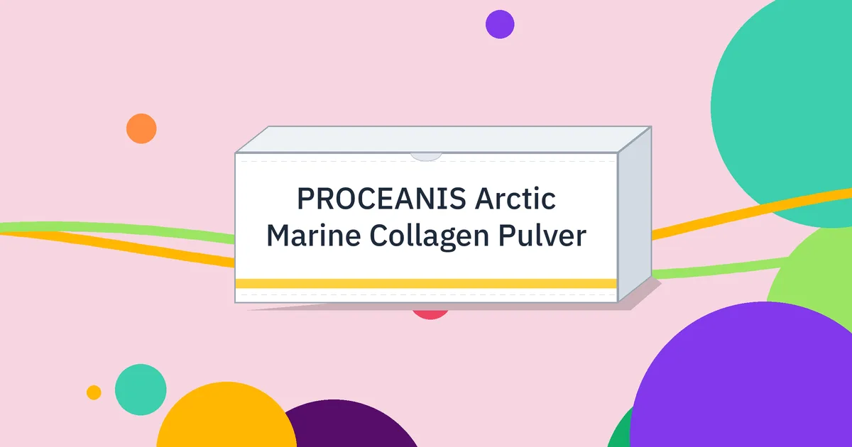 Symbolbild: Packung mit der Aufschrift PROCEANIS Arctic Marine Collagen Pulver (PZN 20841210) – Verfügbarkeit und Bezug in Apotheken in Frankfurt am Main