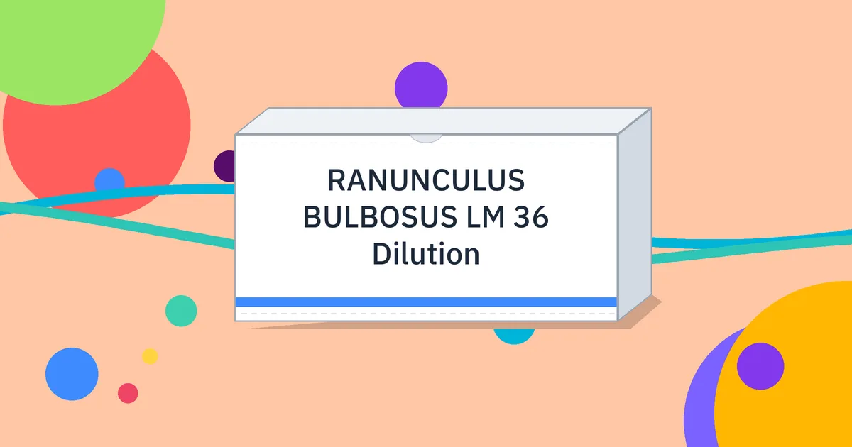 Symbolbild: Packung mit der Aufschrift RANUNCULUS BULBOSUS LM 36 Dilution (PZN 13046423) – Verfügbarkeit und Bezug in Apotheken in Frankfurt am Main