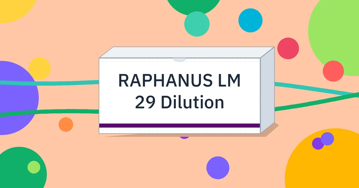 Symbolbild: Packung mit der Aufschrift RAPHANUS LM 29 Dilution (PZN 13677365) – Verfügbarkeit und Bezug in Apotheken in Frankfurt am Main