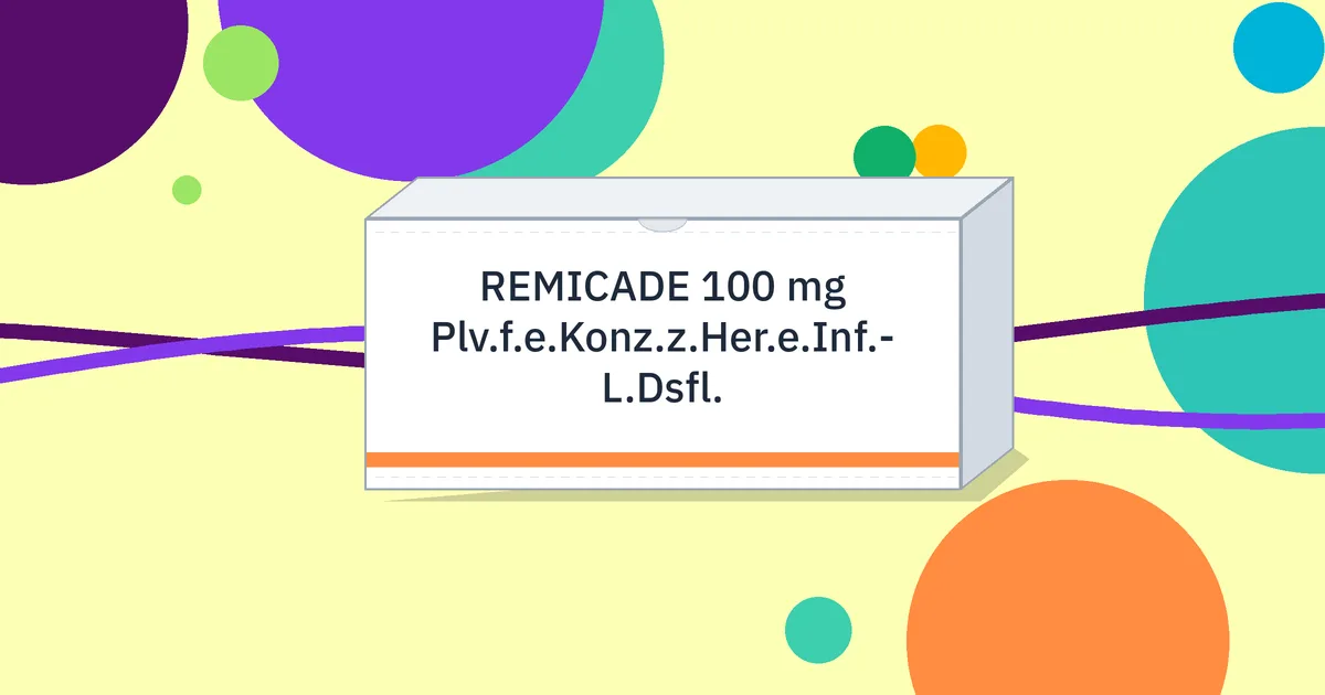 Symbolbild: Packung mit der Aufschrift REMICADE 100 mg Plv.f.e.Konz.z.Her.e.Inf.-L.Dsfl. (PZN 19658156) – Verfügbarkeit und Bezug in Apotheken in Frankfurt am Main