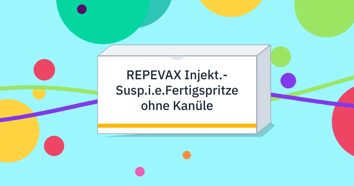Symbolbild: Packung mit der Aufschrift REPEVAX Injekt.-Susp.i.e.Fertigspritze ohne Kanüle (PZN 02042959) – Verfügbarkeit und Bezug in Apotheken in Frankfurt am Main