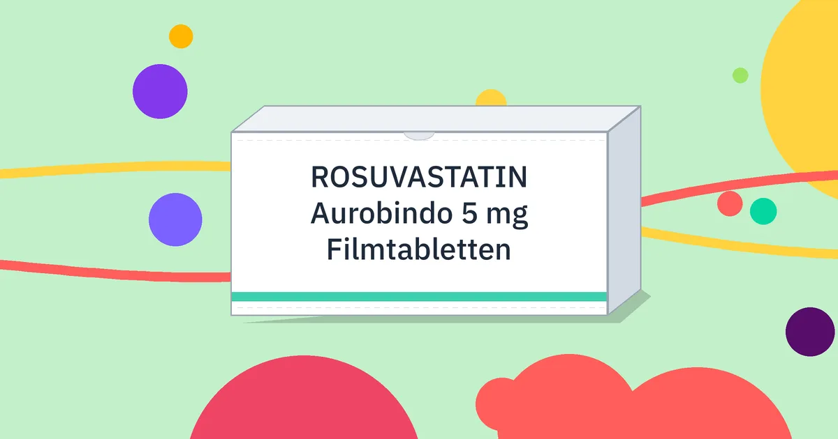 Symbolbild: Packung mit der Aufschrift ROSUVASTATIN Aurobindo 5 mg Filmtabletten (PZN 12868838) – Verfügbarkeit und Bezug in Apotheken in Frankfurt am Main