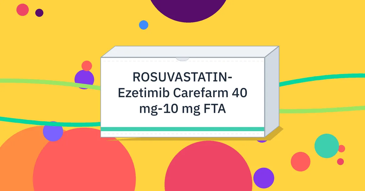 Symbolbild: Packung mit der Aufschrift ROSUVASTATIN-Ezetimib Carefarm 40 mg-10 mg FTA (PZN 20083689) – Verfügbarkeit und Bezug in Apotheken in Frankfurt am Main