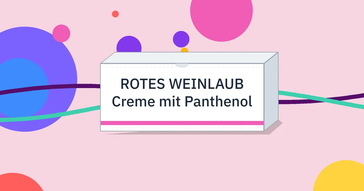 Symbolbild: Packung mit der Aufschrift ROTES WEINLAUB Creme mit Panthenol (PZN 07508061) – Verfügbarkeit und Bezug in Apotheken in Frankfurt am Main