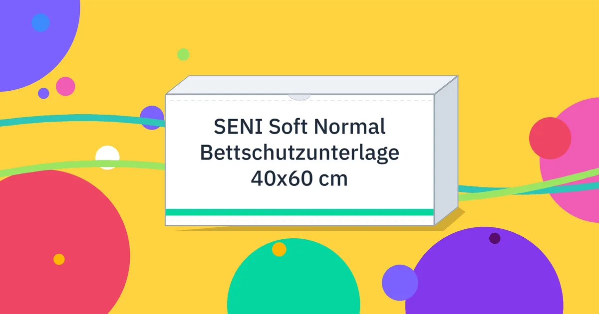 Symbolbild: Packung mit der Aufschrift SENI Soft Normal Bettschutzunterlage 40x60 cm (PZN 13366174) – Verfügbarkeit und Bezug in Apotheken in Frankfurt am Main