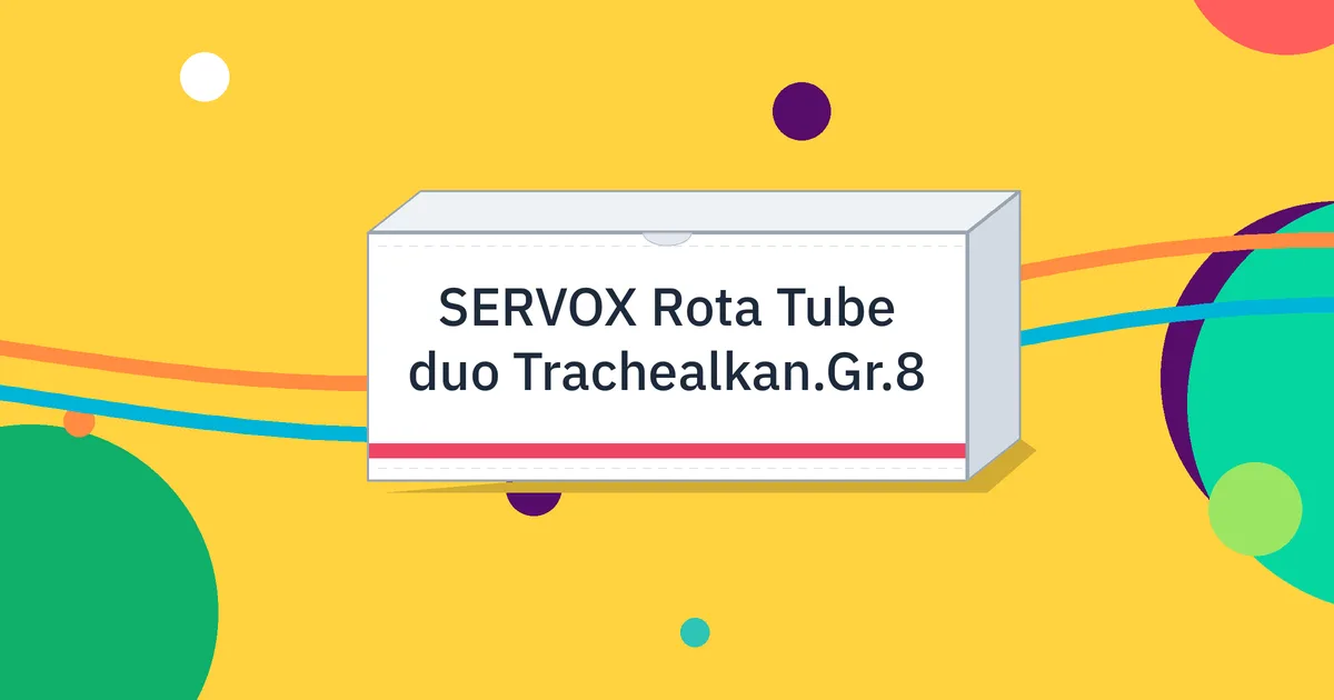 Symbolbild: Packung mit der Aufschrift SERVOX Rota Tube duo Trachealkan.Gr.8 (PZN 10065816) – Verfügbarkeit und Bezug in Apotheken in Frankfurt am Main