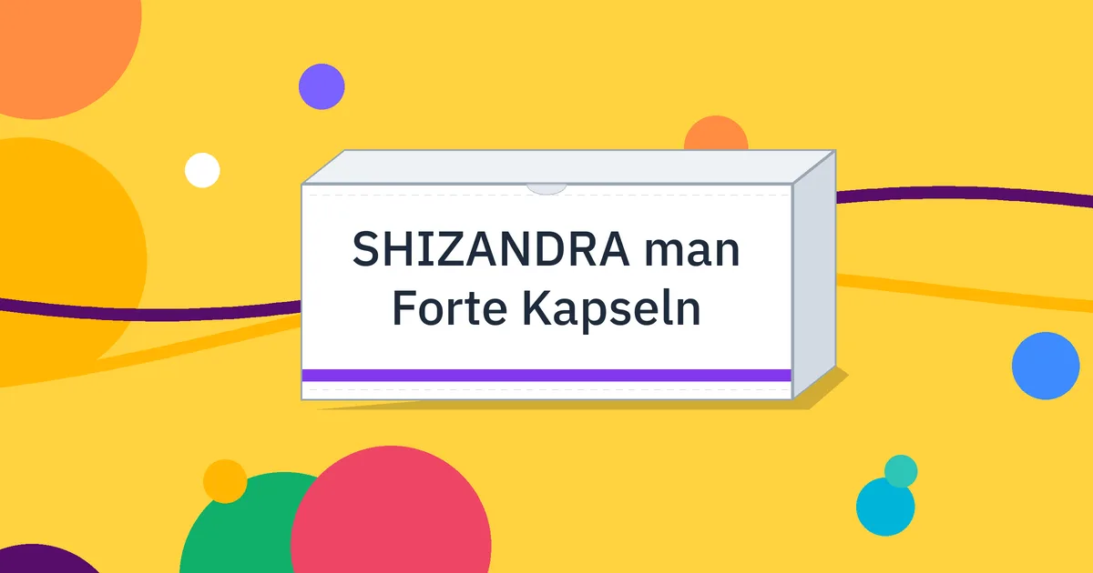 Symbolbild: Packung mit der Aufschrift SHIZANDRA man Forte Kapseln (PZN 04777228) – Verfügbarkeit und Bezug in Apotheken in Frankfurt am Main