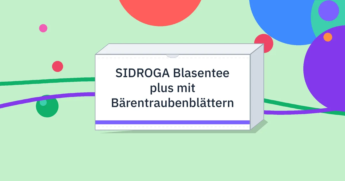 Symbolbild: Packung mit der Aufschrift SIDROGA Blasentee plus mit Bärentraubenblättern (PZN 10109206) – Verfügbarkeit und Bezug in Apotheken in Frankfurt am Main