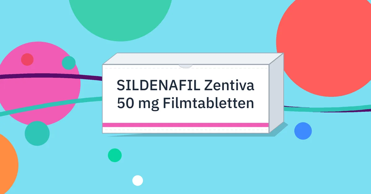 Symbolbild: Packung mit der Aufschrift SILDENAFIL Zentiva 50 mg Filmtabletten (PZN 04932692) – Verfügbarkeit und Bezug in Apotheken in Frankfurt am Main