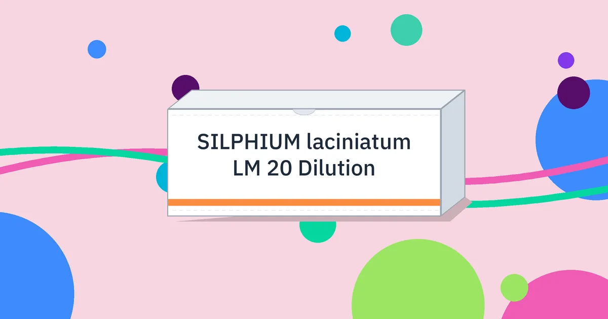 Symbolbild: Packung mit der Aufschrift SILPHIUM laciniatum LM 20 Dilution (PZN 13679269) – Verfügbarkeit und Bezug in Apotheken in Frankfurt am Main