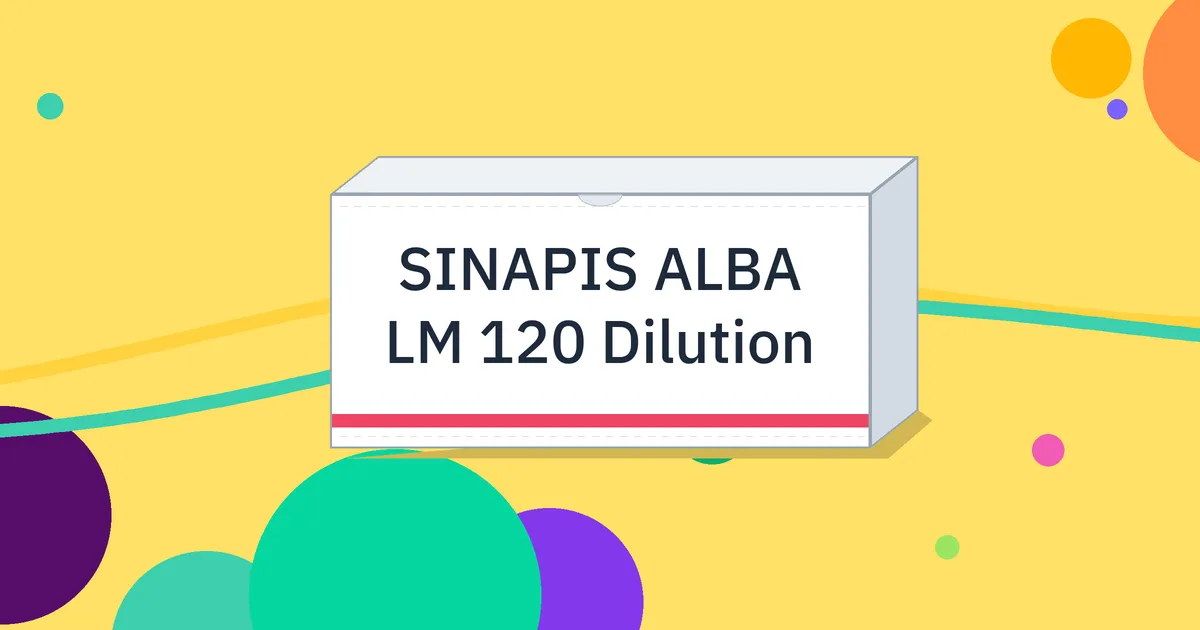 Symbolbild: Packung mit der Aufschrift SINAPIS ALBA LM 120 Dilution (PZN 13190924) – Verfügbarkeit und Bezug in Apotheken in Frankfurt am Main