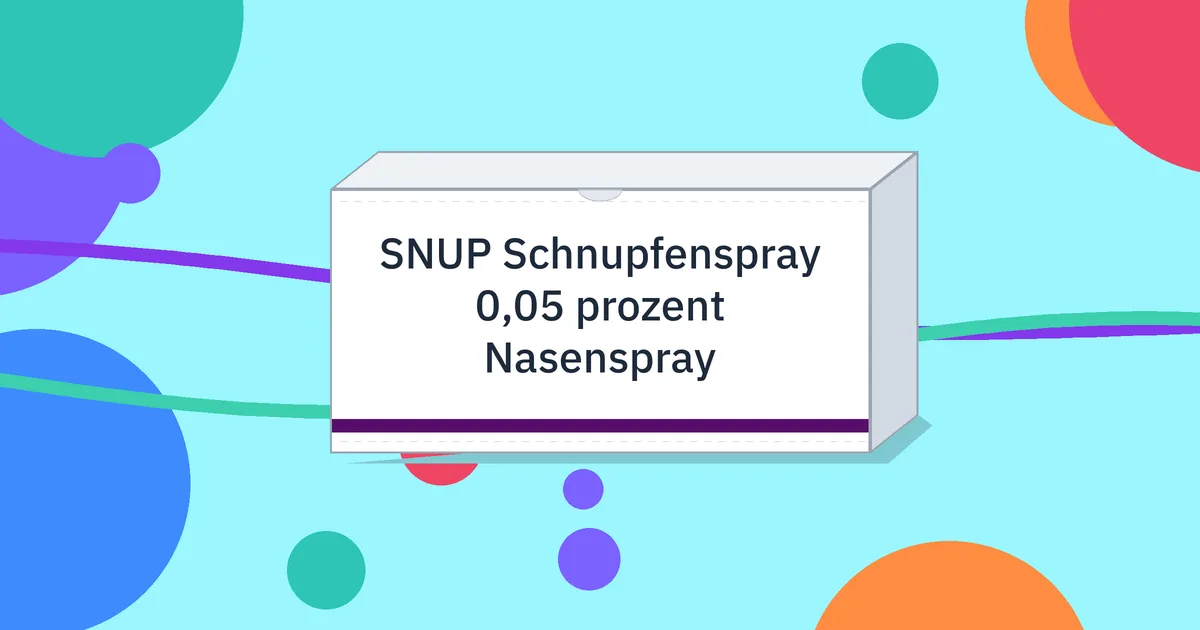 Symbolbild: Packung mit der Aufschrift SNUP Schnupfenspray 0,05 prozent Nasenspray (PZN 04482651) – Verfügbarkeit und Bezug in Apotheken in Frankfurt am Main