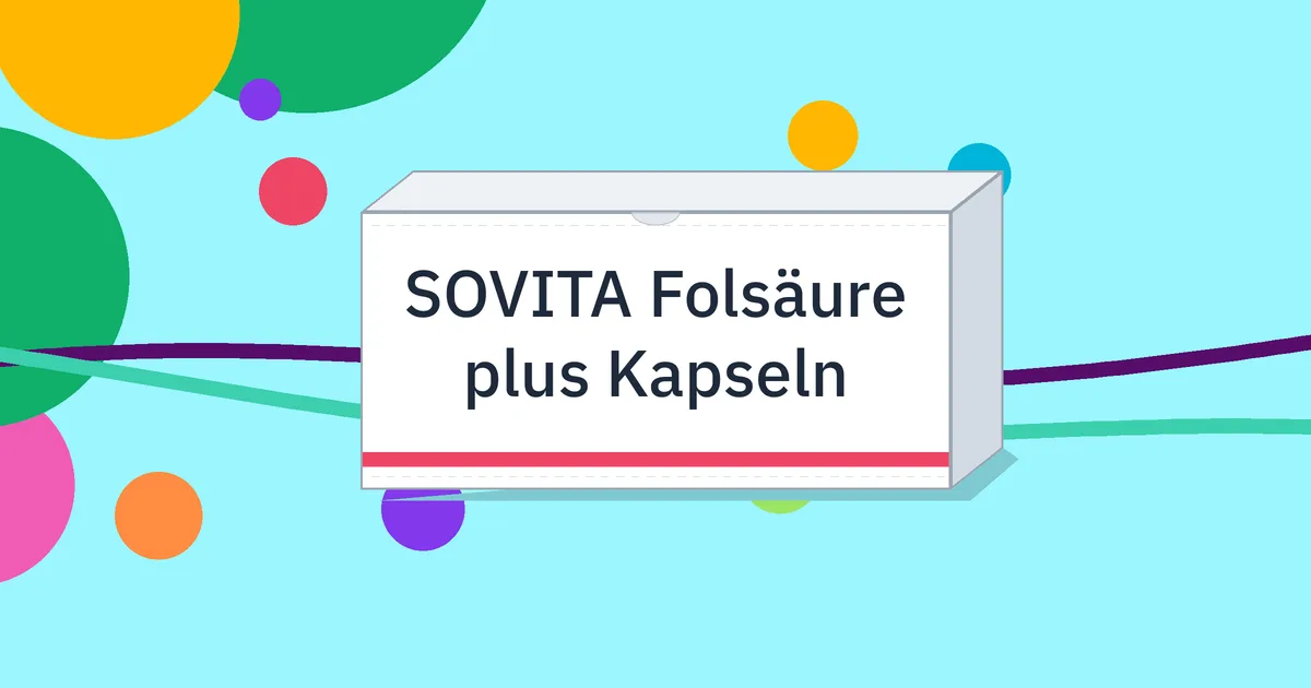 Symbolbild: Packung mit der Aufschrift SOVITA Folsäure plus Kapseln (PZN 14177073) – Verfügbarkeit und Bezug in Apotheken in Frankfurt am Main