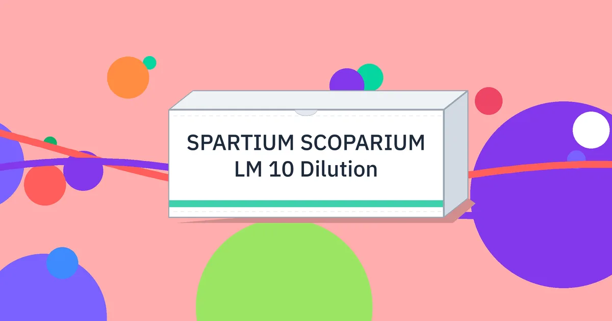 Symbolbild: Packung mit der Aufschrift SPARTIUM SCOPARIUM LM 10 Dilution (PZN 13194690) – Verfügbarkeit und Bezug in Apotheken in Frankfurt am Main