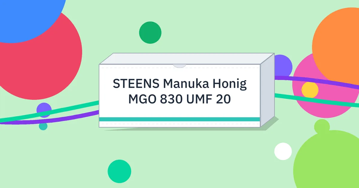 Symbolbild: Packung mit der Aufschrift STEENS Manuka Honig MGO 830 UMF 20 (PZN 18862541) – Verfügbarkeit und Bezug in Apotheken in Frankfurt am Main