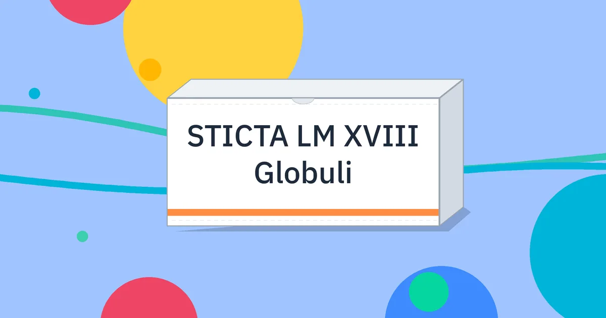 Symbolbild: Packung mit der Aufschrift STICTA LM XVIII Globuli (PZN 04509433) – Verfügbarkeit und Bezug in Apotheken in Frankfurt am Main