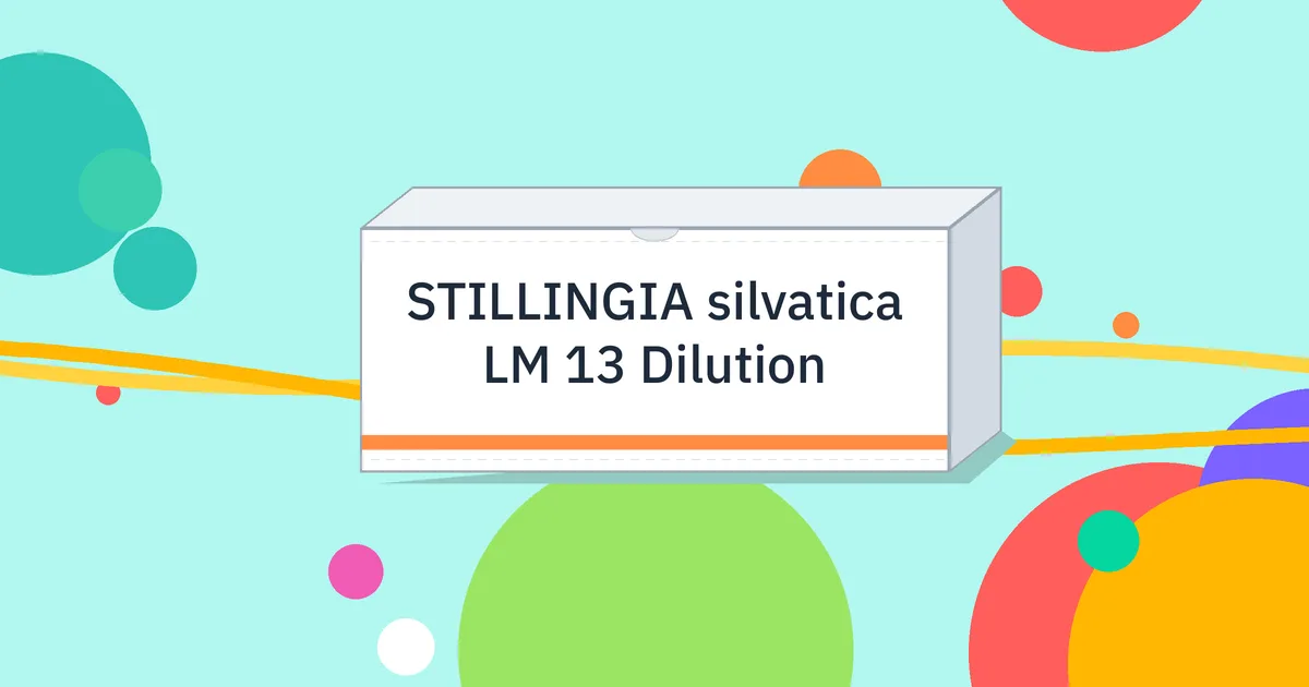 Symbolbild: Packung mit der Aufschrift STILLINGIA silvatica LM 13 Dilution (PZN 13201390) – Verfügbarkeit und Bezug in Apotheken in Frankfurt am Main