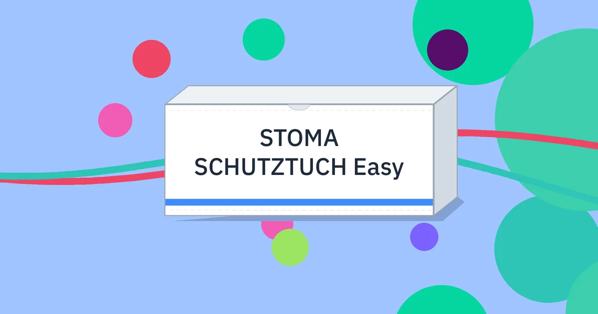 Symbolbild: Packung mit der Aufschrift STOMA SCHUTZTUCH Easy (PZN 00697981) – Verfügbarkeit und Bezug in Apotheken in Frankfurt am Main