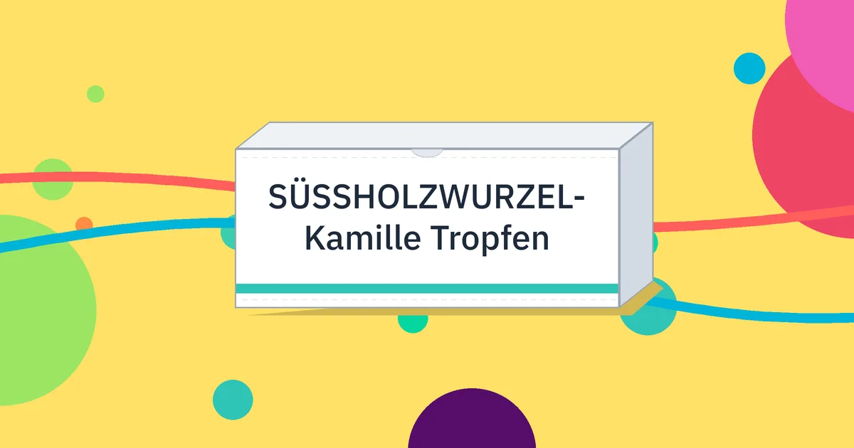 Symbolbild: Packung mit der Aufschrift SÜSSHOLZWURZEL-Kamille Tropfen (PZN 18396435) – Verfügbarkeit und Bezug in Apotheken in Frankfurt am Main
