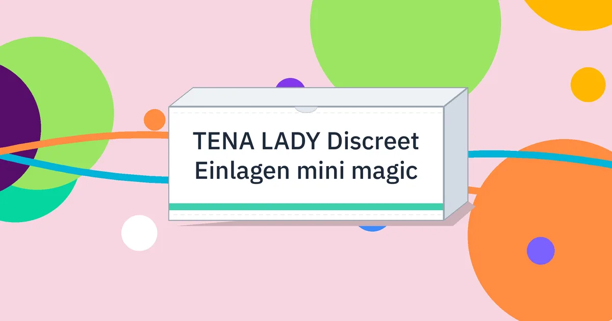 Symbolbild: Packung mit der Aufschrift TENA LADY Discreet Einlagen mini magic (PZN 17851050) – Verfügbarkeit und Bezug in Apotheken in Frankfurt am Main