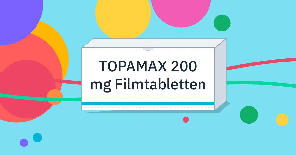 Symbolbild: Packung mit der Aufschrift TOPAMAX 200 mg Filmtabletten (PZN 03497739) – Verfügbarkeit und Bezug in Apotheken in Frankfurt am Main