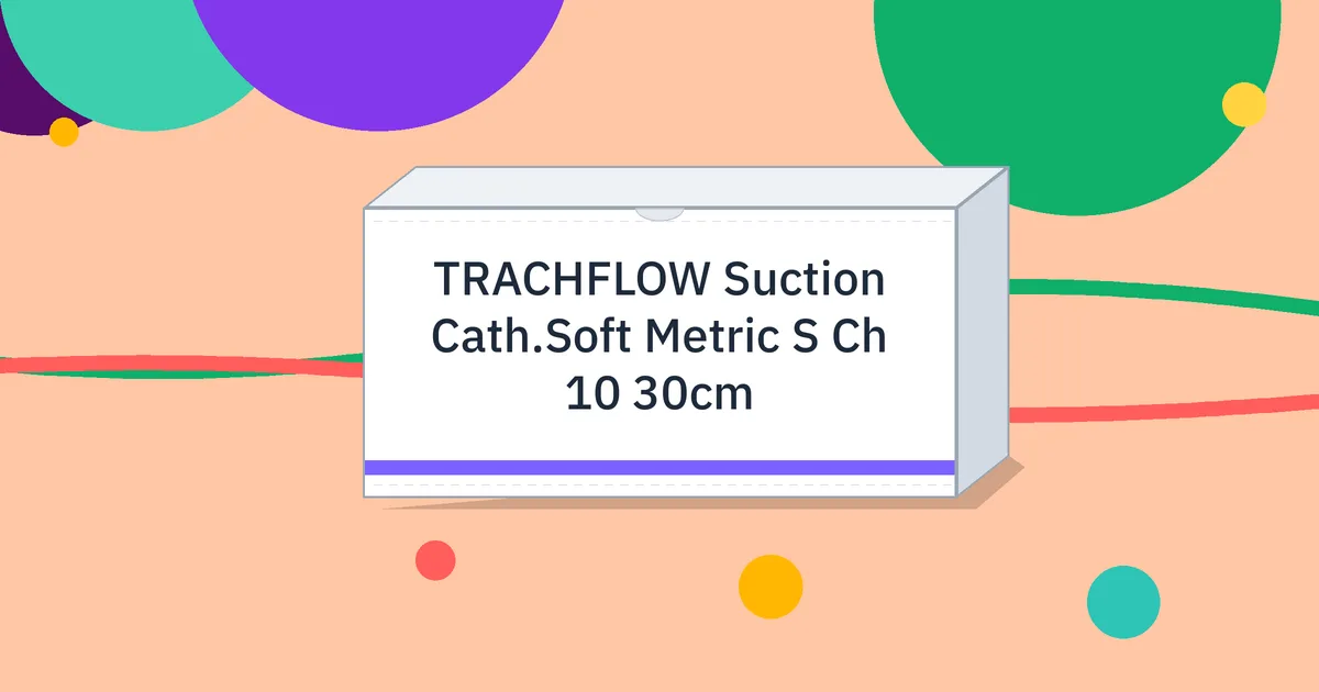 Symbolbild: Packung mit der Aufschrift TRACHFLOW Suction Cath.Soft Metric S Ch 10 30cm (PZN 20295405) – Verfügbarkeit und Bezug in Apotheken in Frankfurt am Main