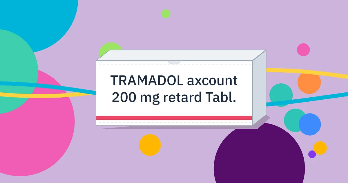 Symbolbild: Packung mit der Aufschrift TRAMADOL axcount 200 mg retard Tabl. (PZN 03727530) – Verfügbarkeit und Bezug in Apotheken in Frankfurt am Main