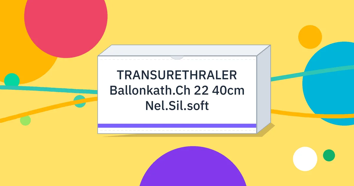 Symbolbild: Packung mit der Aufschrift TRANSURETHRALER Ballonkath.Ch 22 40cm Nel.Sil.soft (PZN 01149951) – Verfügbarkeit und Bezug in Apotheken in Frankfurt am Main