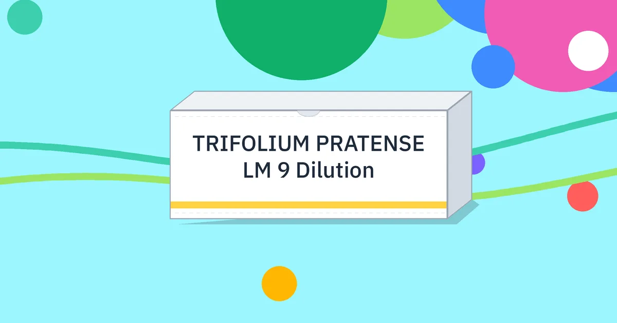 Symbolbild: Packung mit der Aufschrift TRIFOLIUM PRATENSE LM 9 Dilution (PZN 13226639) – Verfügbarkeit und Bezug in Apotheken in Frankfurt am Main