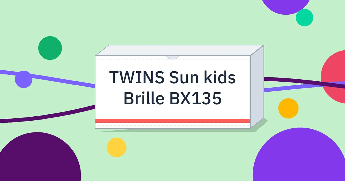 Symbolbild: Packung mit der Aufschrift TWINS Sun kids Brille BX135 (PZN 13344907) – Verfügbarkeit und Bezug in Apotheken in Frankfurt am Main