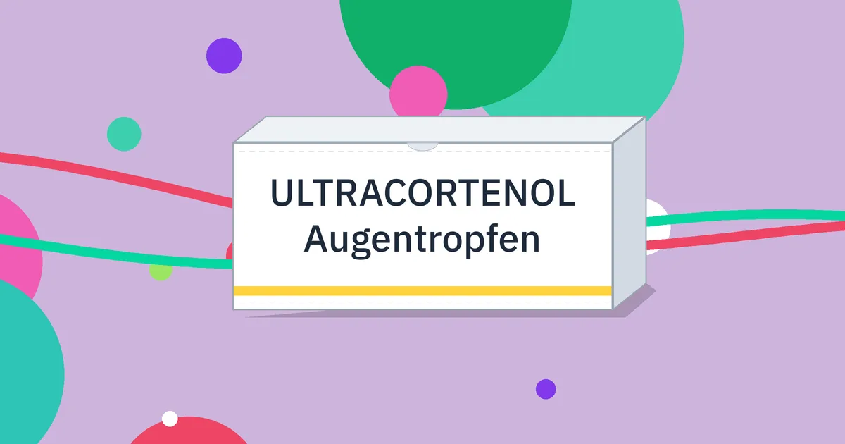 Symbolbild: Packung mit der Aufschrift ULTRACORTENOL Augentropfen (PZN 01493246) – Verfügbarkeit und Bezug in Apotheken in Frankfurt am Main