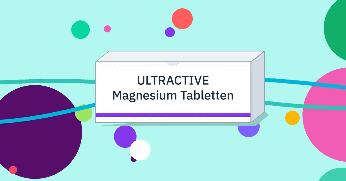 Symbolbild: Packung mit der Aufschrift ULTRACTIVE Magnesium Tabletten (PZN 16238991) – Verfügbarkeit und Bezug in Apotheken in Frankfurt am Main