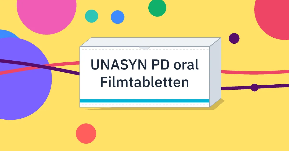 Symbolbild: Packung mit der Aufschrift UNASYN PD oral Filmtabletten (PZN 09941603) – Verfügbarkeit und Bezug in Apotheken in Frankfurt am Main