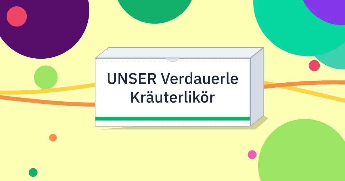 Symbolbild: Packung mit der Aufschrift UNSER Verdauerle Kräuterlikör (PZN 12900080) – Verfügbarkeit und Bezug in Apotheken in Frankfurt am Main
