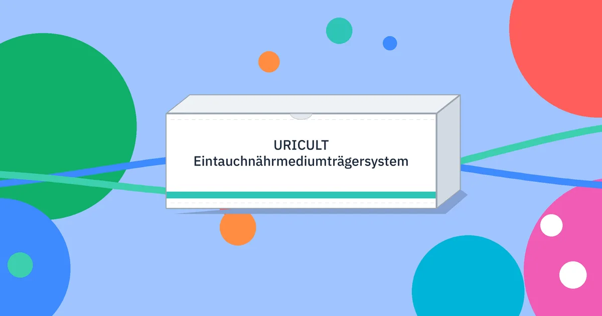 Symbolbild: Packung mit der Aufschrift URICULT Eintauchnährmediumträgersystem (PZN 19714386) – Verfügbarkeit und Bezug in Apotheken in Frankfurt am Main