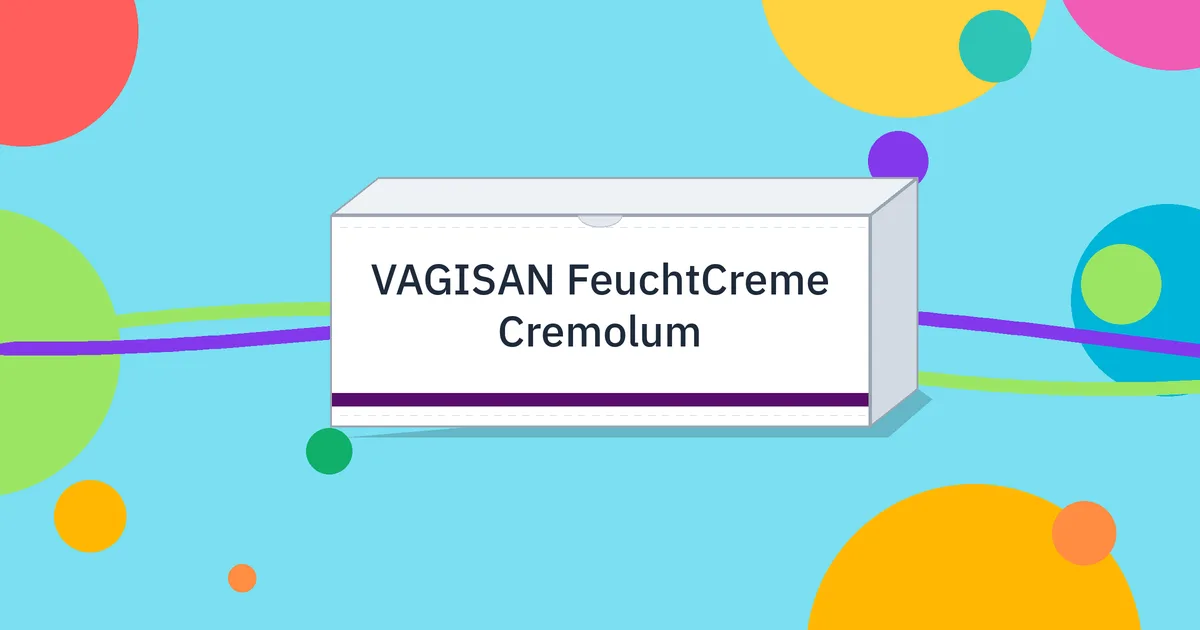 Symbolbild: Packung mit der Aufschrift VAGISAN FeuchtCreme Cremolum (PZN 10339834) – Verfügbarkeit und Bezug in Apotheken in Frankfurt am Main