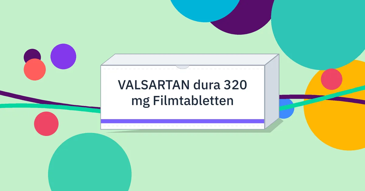 Symbolbild: Packung mit der Aufschrift VALSARTAN dura 320 mg Filmtabletten (PZN 09333803) – Verfügbarkeit und Bezug in Apotheken in Frankfurt am Main