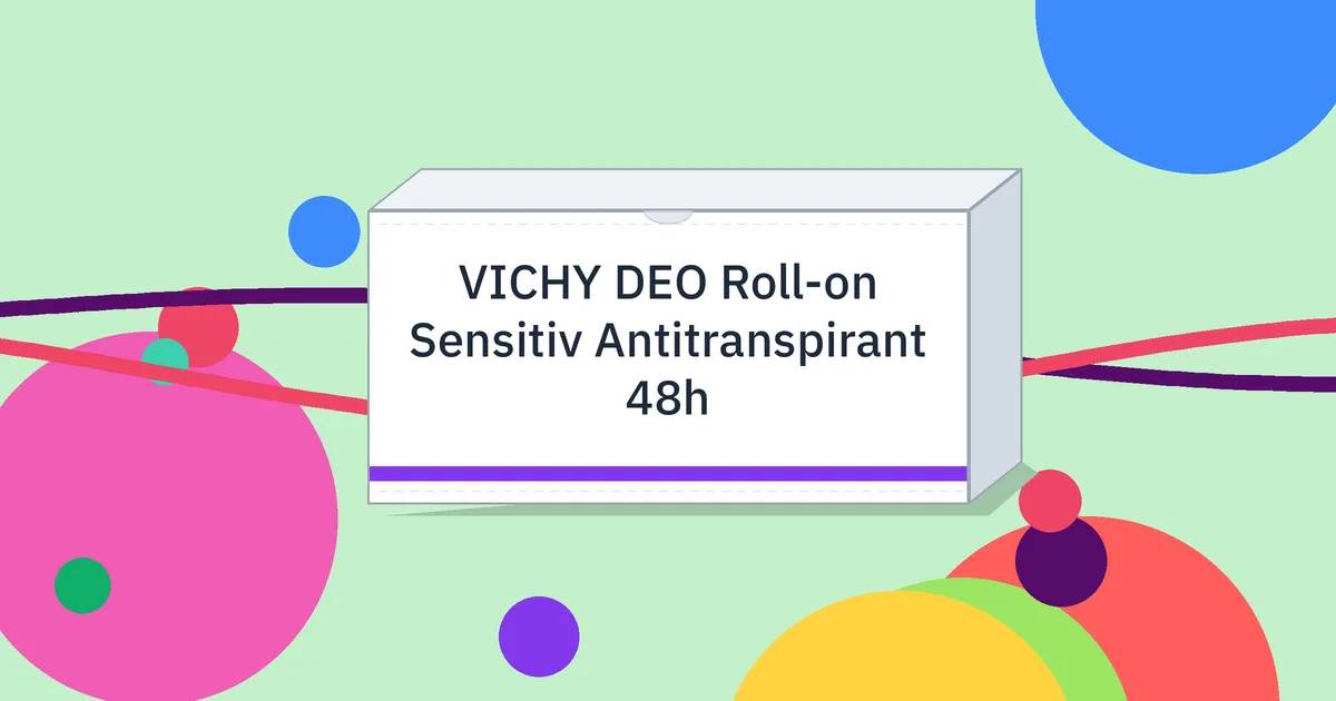 Symbolbild: Packung mit der Aufschrift VICHY DEO Roll-on Sensitiv Antitranspirant 48h (PZN 06712813) – Verfügbarkeit und Bezug in Apotheken in Frankfurt am Main