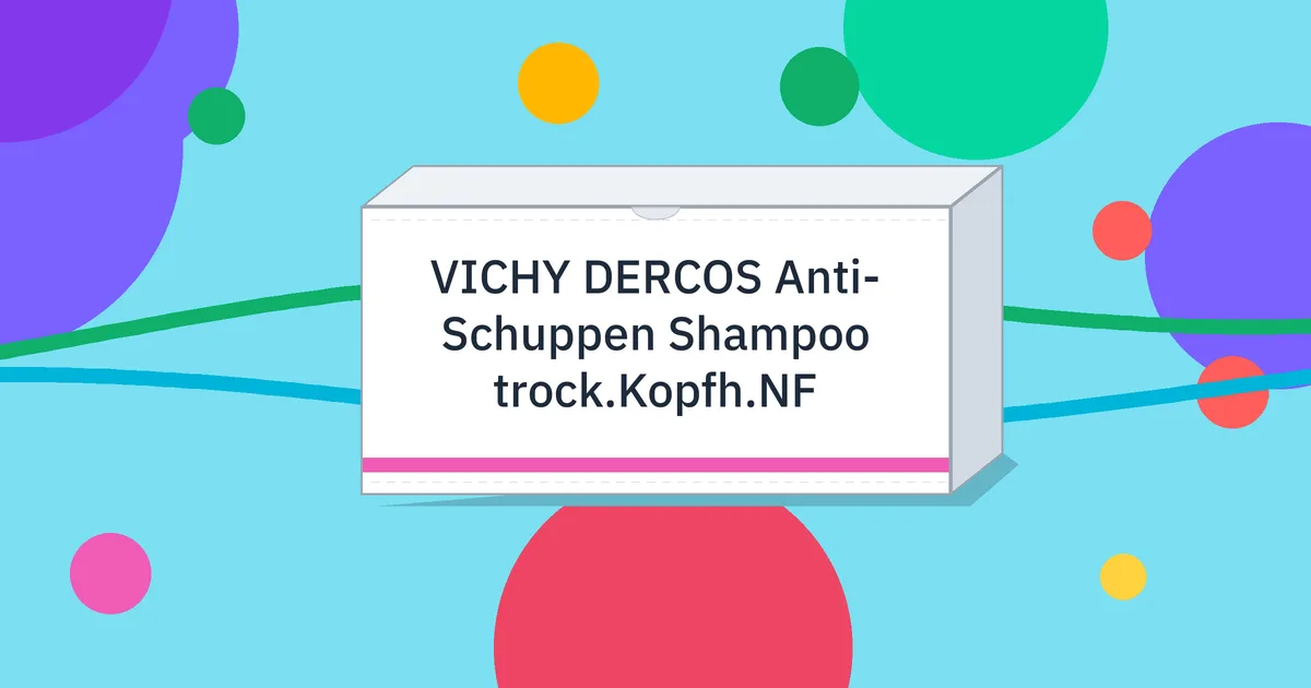 Symbolbild: Packung mit der Aufschrift VICHY DERCOS Anti-Schuppen Shampoo trock.Kopfh.NF (PZN 17258406) – Verfügbarkeit und Bezug in Apotheken in Frankfurt am Main